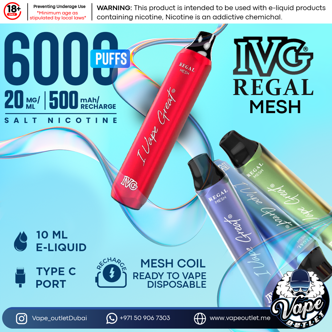 IVG Regal Disposable 6000-Puffs – Vape outlet uae