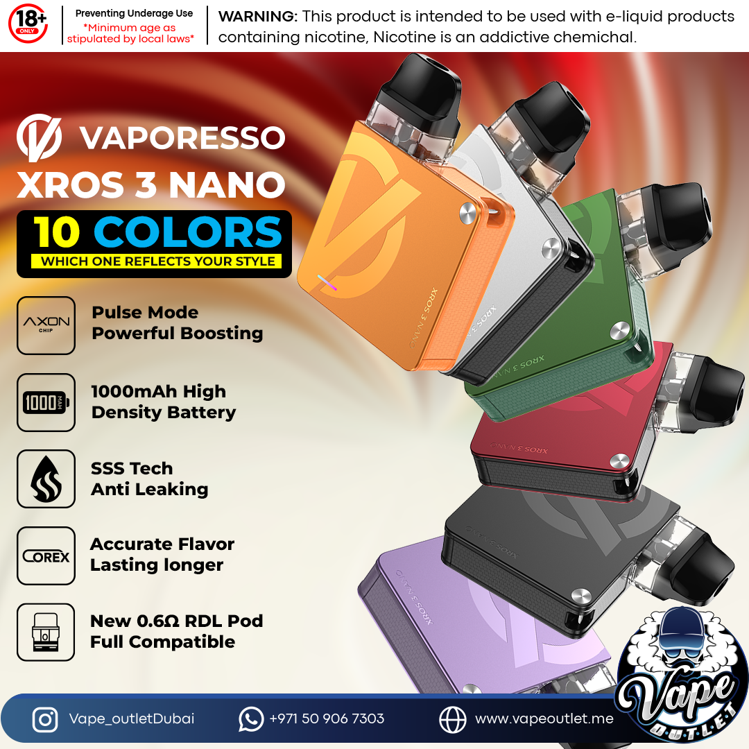 Vaporesso XRos 3 Nano Vape Kit – Vape outlet uae